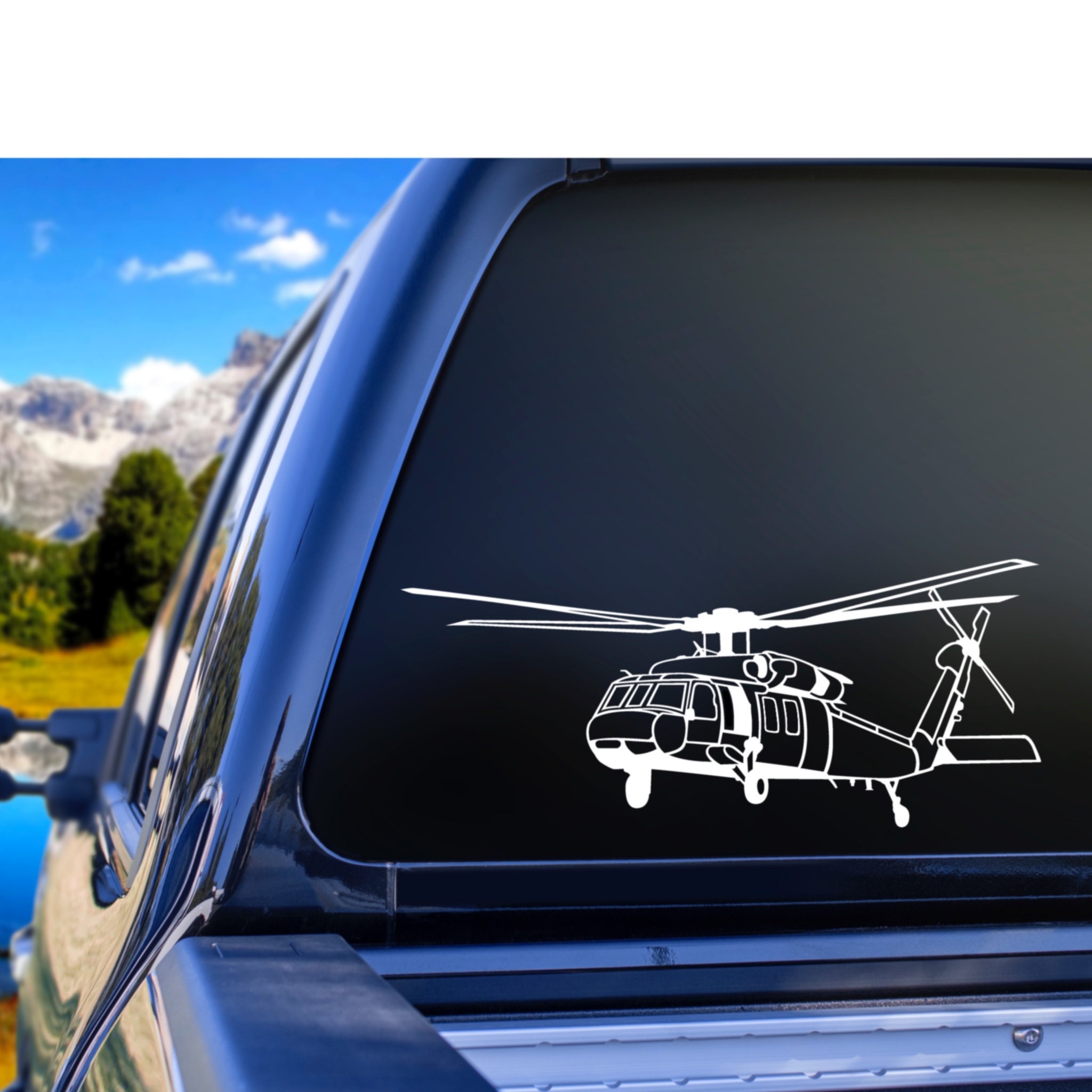 UH-60 Blackhawk Helicopter Vinyl Decal, Army Aviation, Helicopter ...