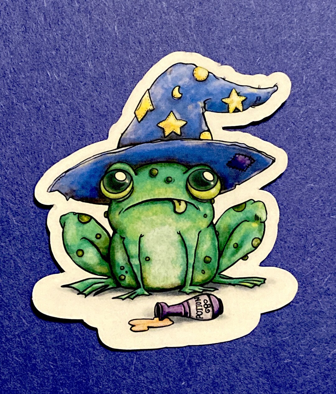 Frog Wizard Vinyl Sticker - 2 Sizes - Etsy