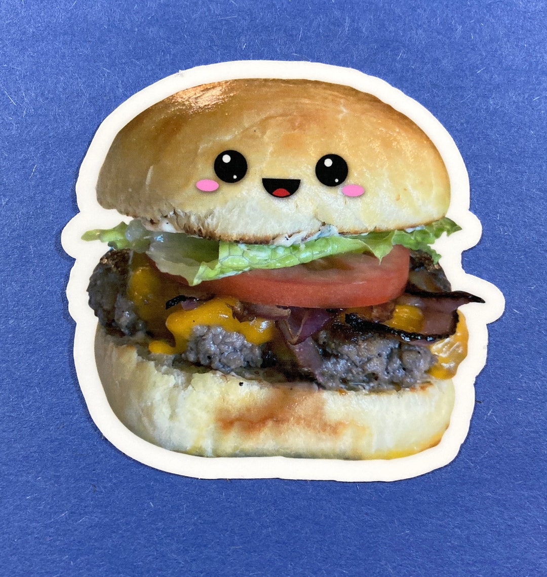 Cute Kawaii Cheeseburger Sticker - Etsy