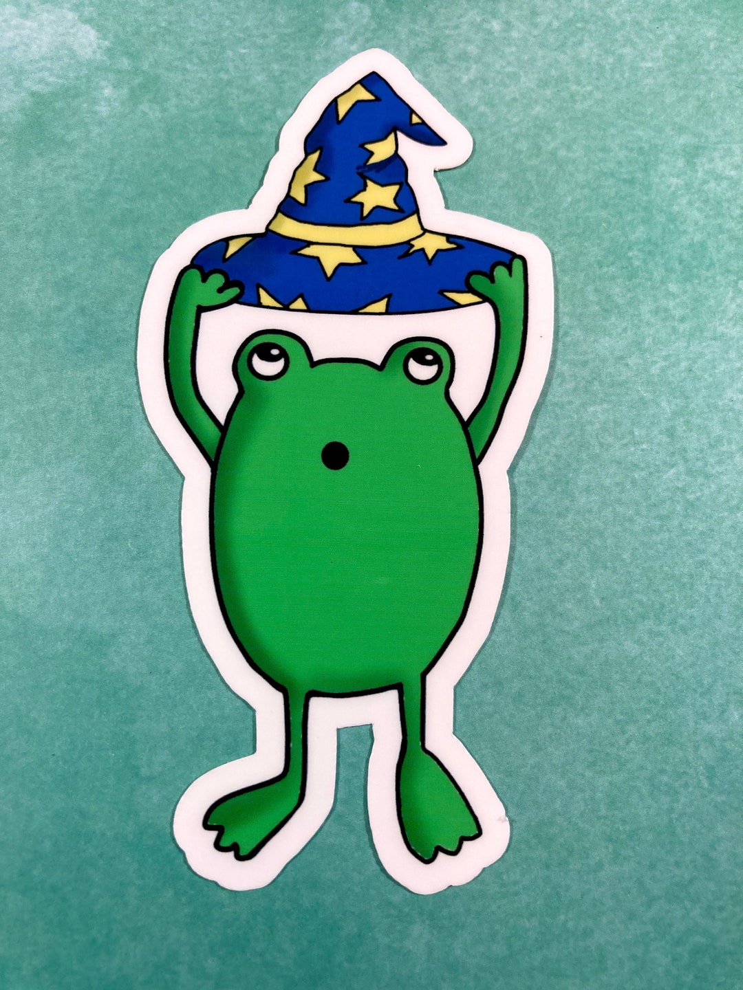 Magic Frog With Wizard Hat Vinyl Waterproof Die-cut Sticker - Two Sizes ...