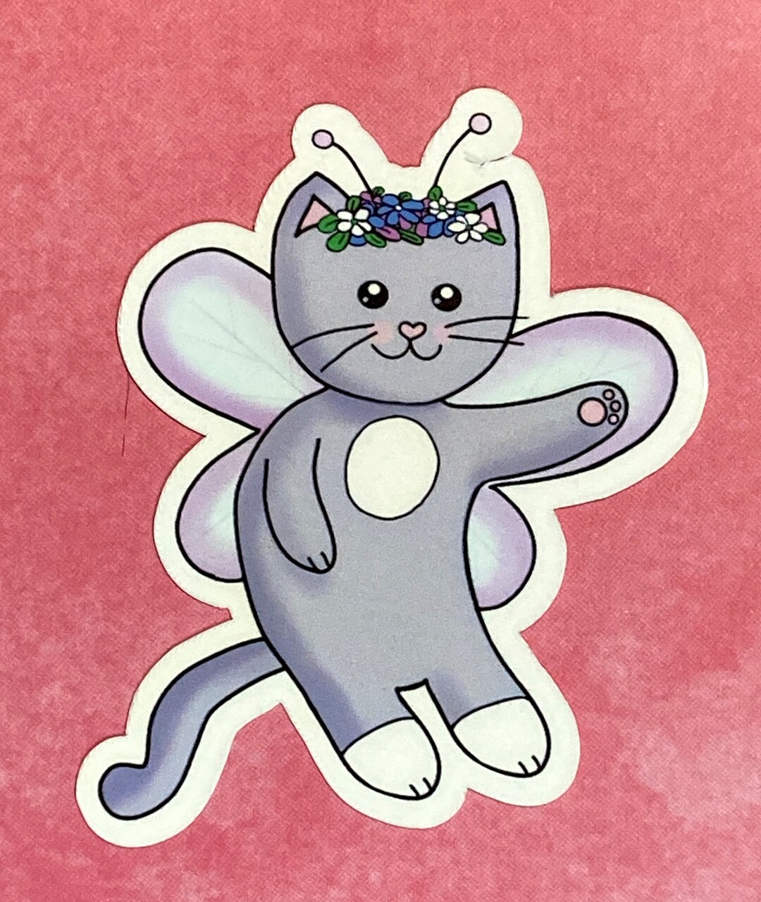 Cute Kitten Fairy Sticker, 2 Inch - Etsy