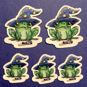 Frog Wizard Vinyl Sticker - 2 Sizes - Etsy
