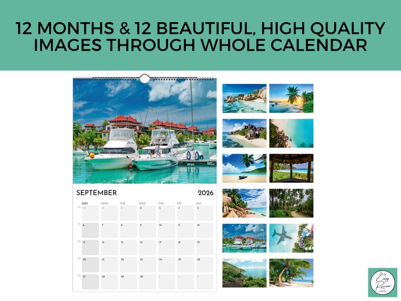Seychelles Wall Calendar 2026, Seychelles Scenic Photography - Etsy