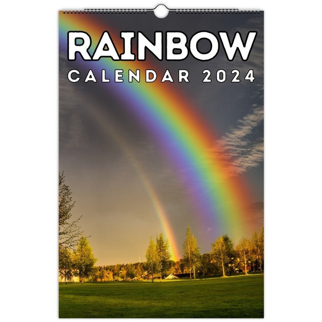 Rainbow Wall Calendar 2024, Great Gift Idea for Rainbows Lovers - Etsy