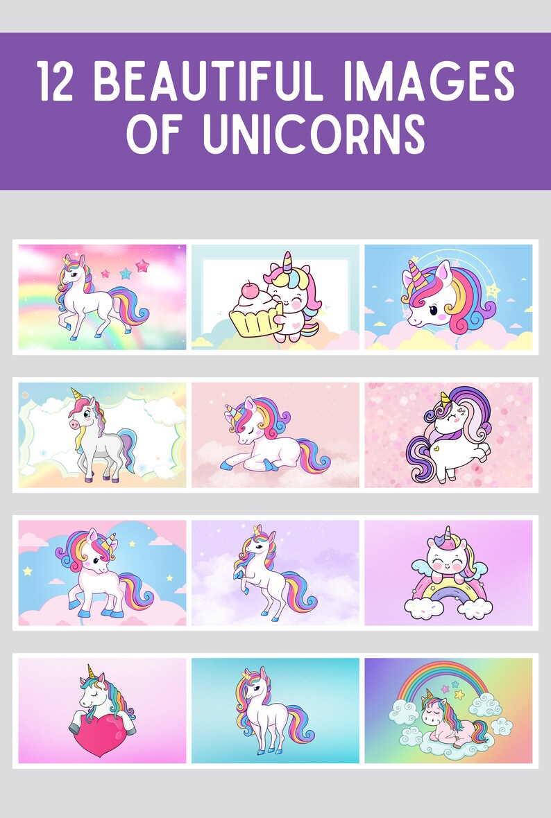 Unicorns Wall Calendar 2024, Cute Gift Idea for Unicorn Lovers Kids - Etsy