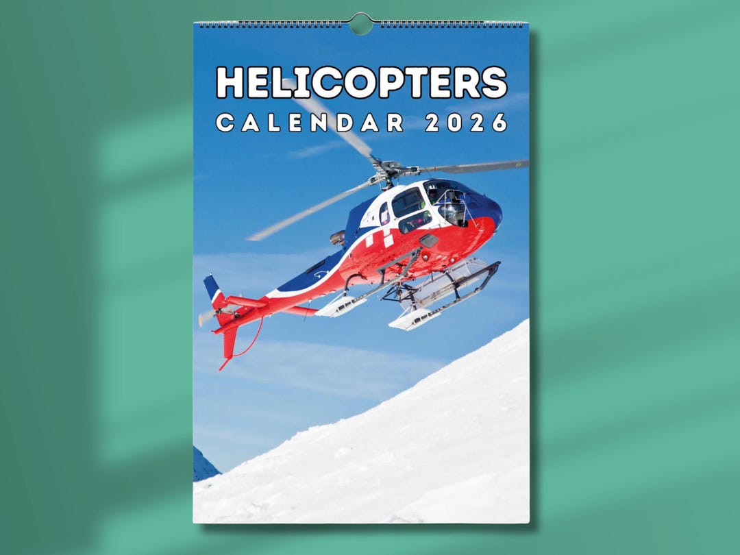 Helicopters Wall Calendar 2026, Gift for Helicopter Lovers & Pilots - Etsy