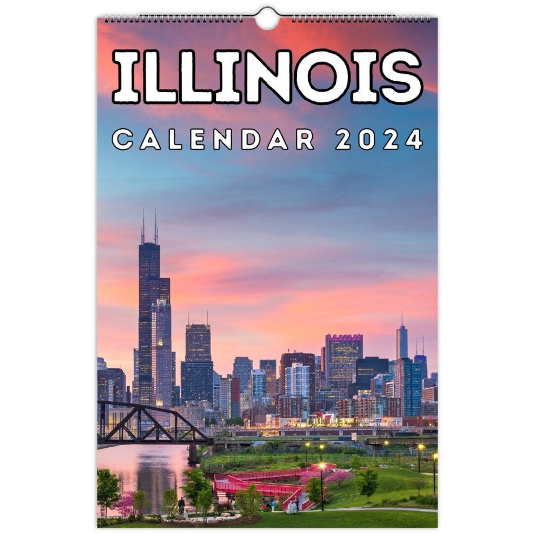 Illinois Wall Calendar 2024, Great Gift Idea for Illinois Lovers - Etsy