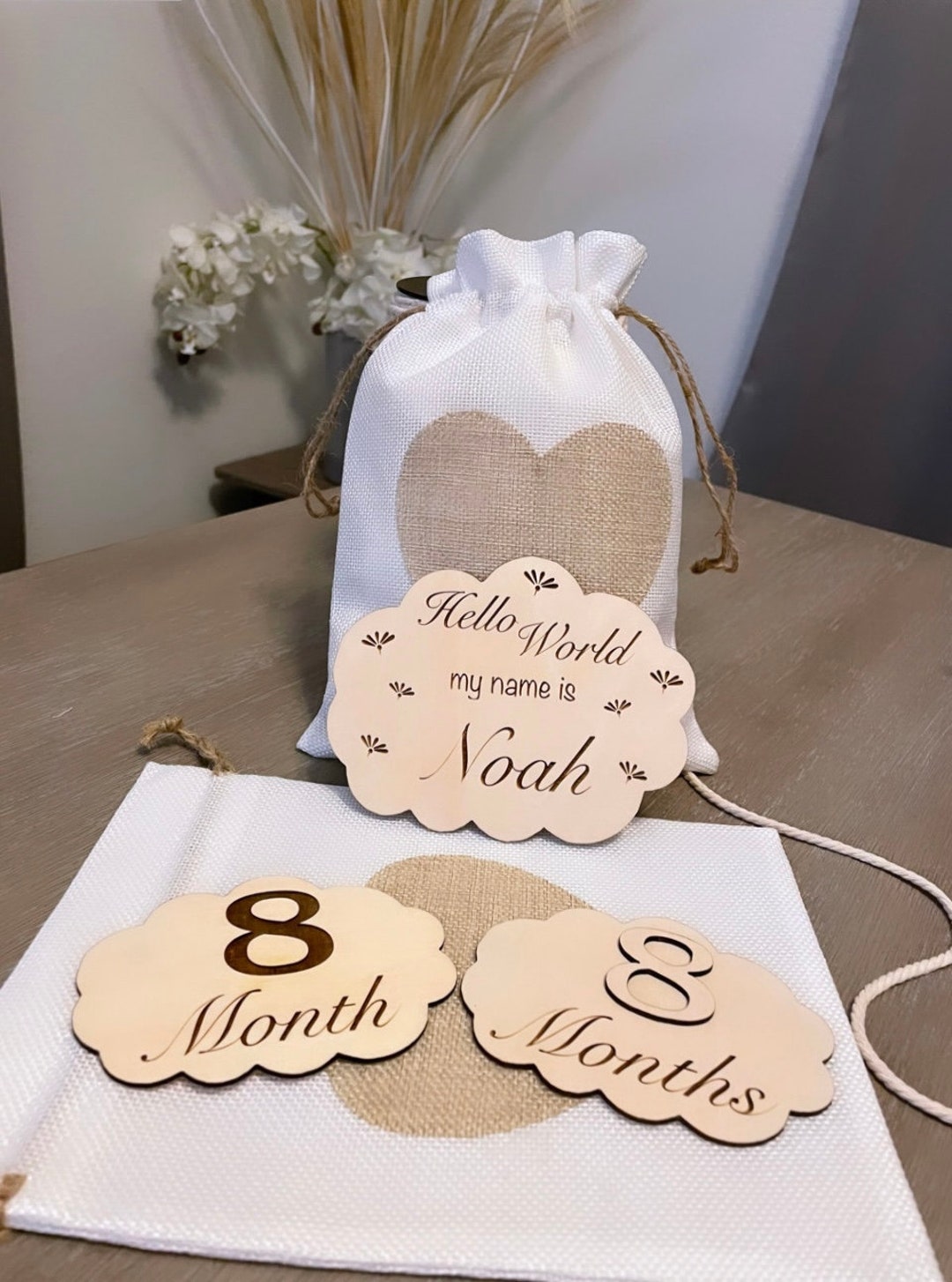 Wooden Monthly Milestone Marker for Baby (set of 13) - Etsy