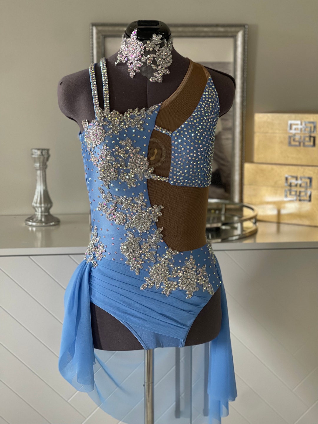 Made Sto Order 4-6 Weeks Beautiful Periwinkle One Shoulder Costume With ...