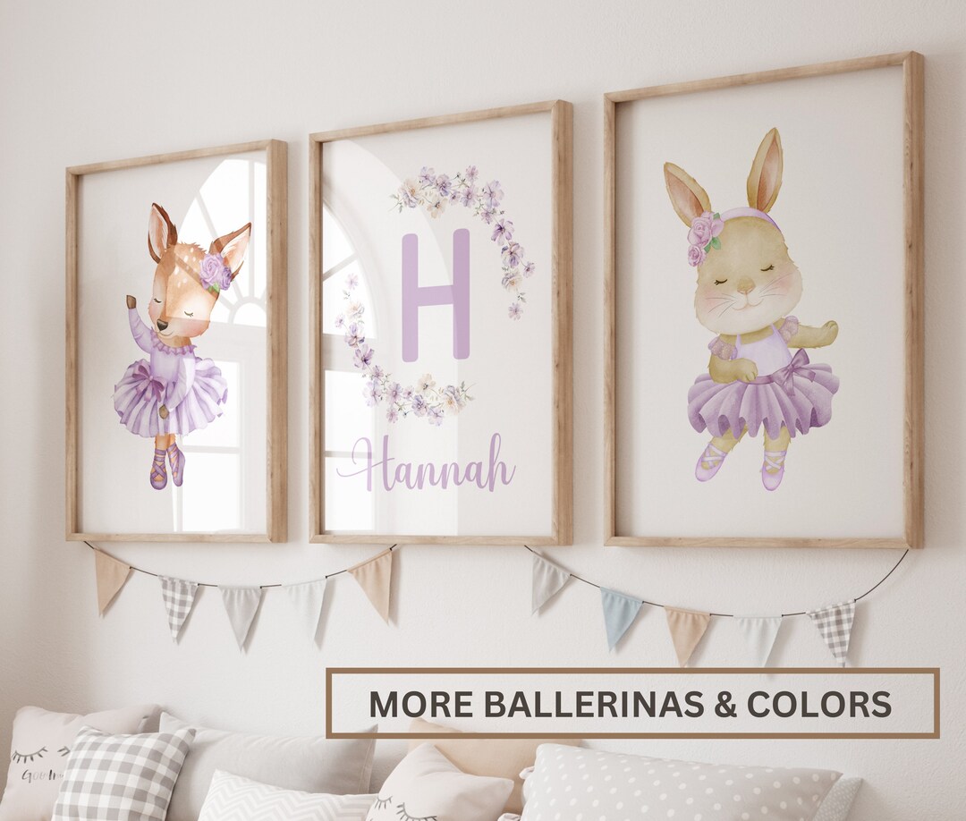 Ballerina Animals, Ballerina Nursery, Girl Nursery Decor, Ballet Prints ...