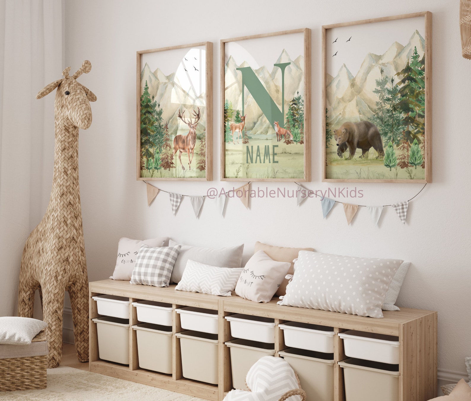 Personalized Name Prints, Mountain Nursery Decor, Adventure Theme ...