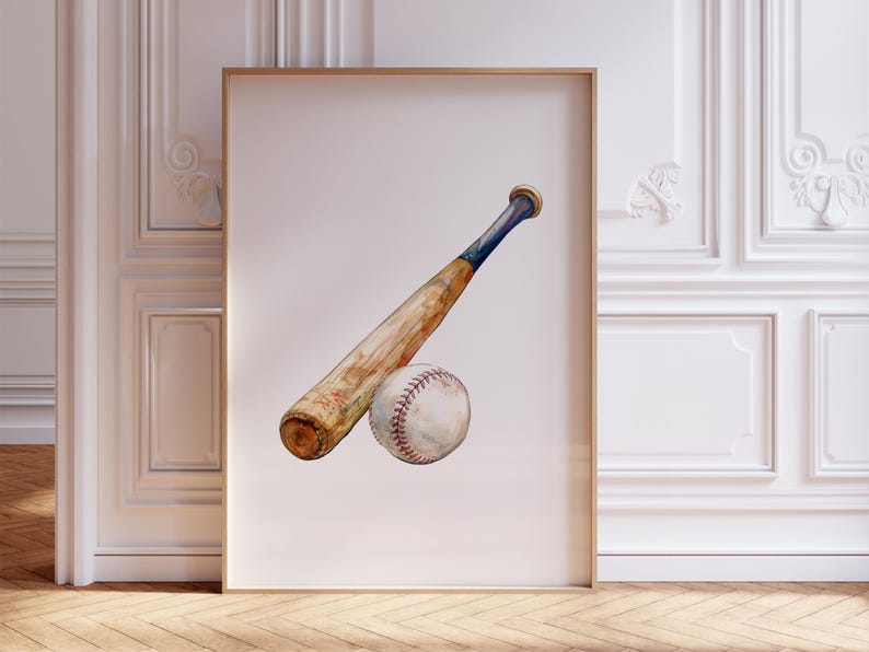 Custom Baseball Poster, Personalized Baseball Jersey, Baseball Print ...