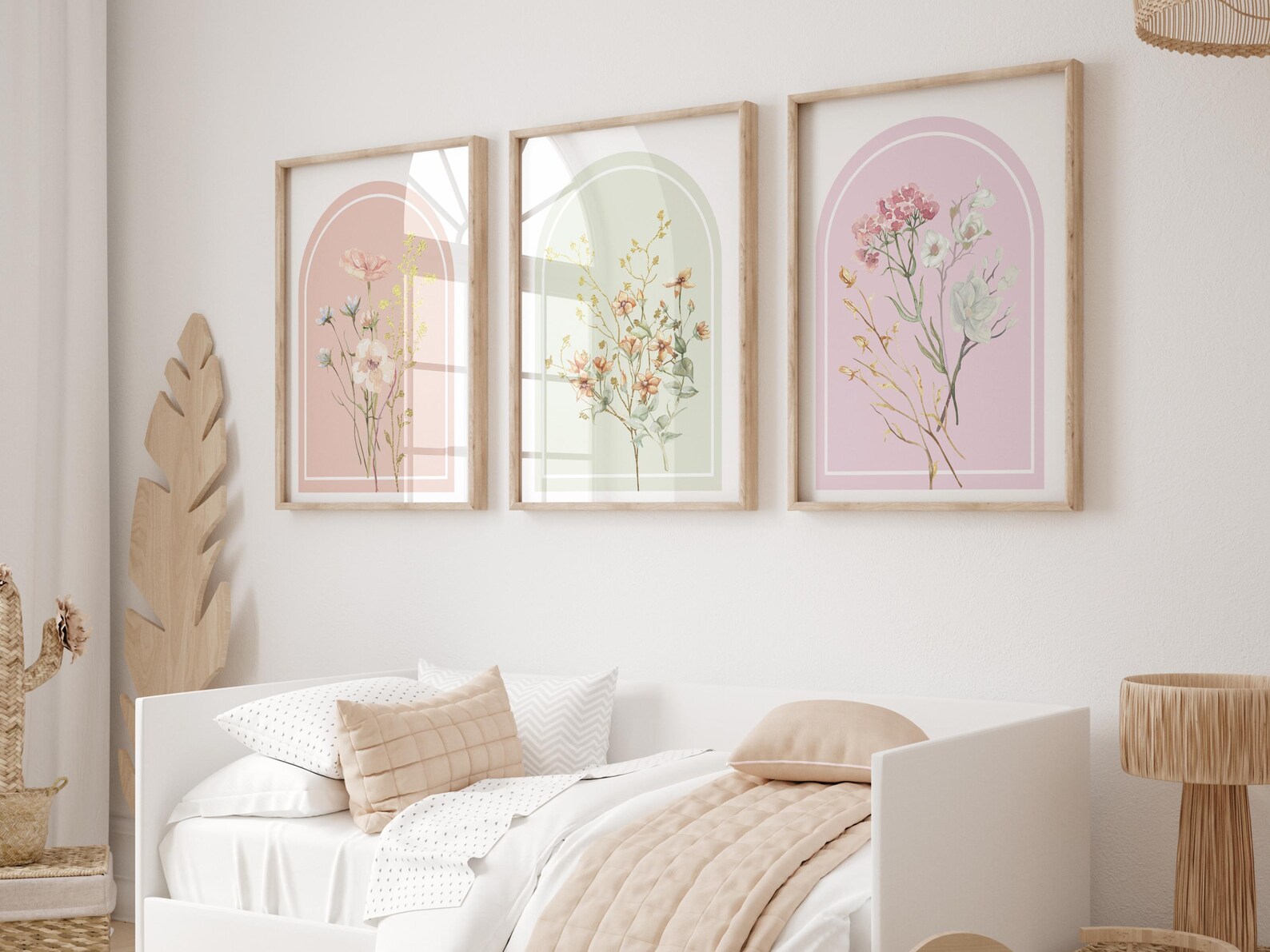 Watercolor Flower Prints Set of 3, Wildflowers Floral Art, Gallery Wall ...