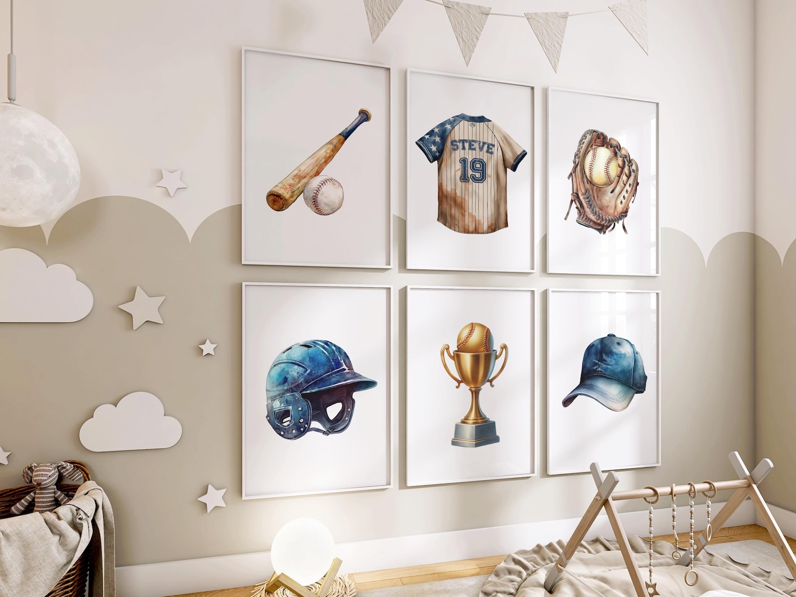 Custom Baseball Poster, Personalized Baseball Jersey, Baseball Print ...