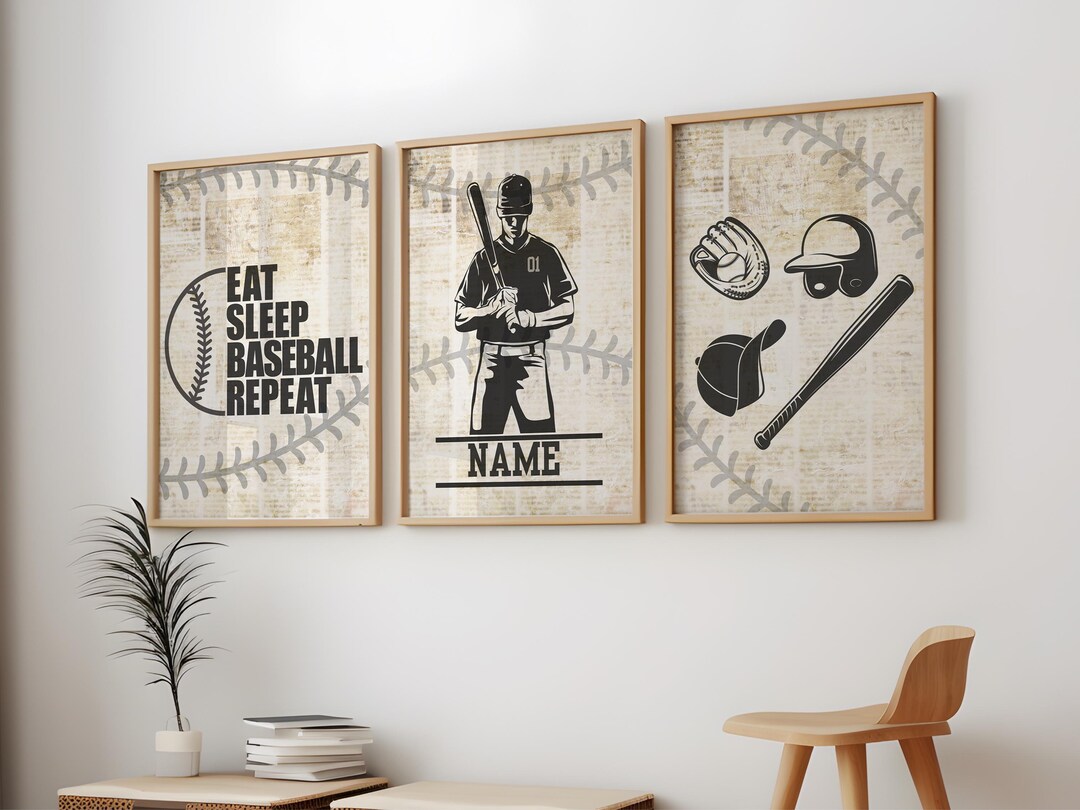 Custom Baseball Prints, Personalized Baseball Jersey, Baseball Wall Art ...