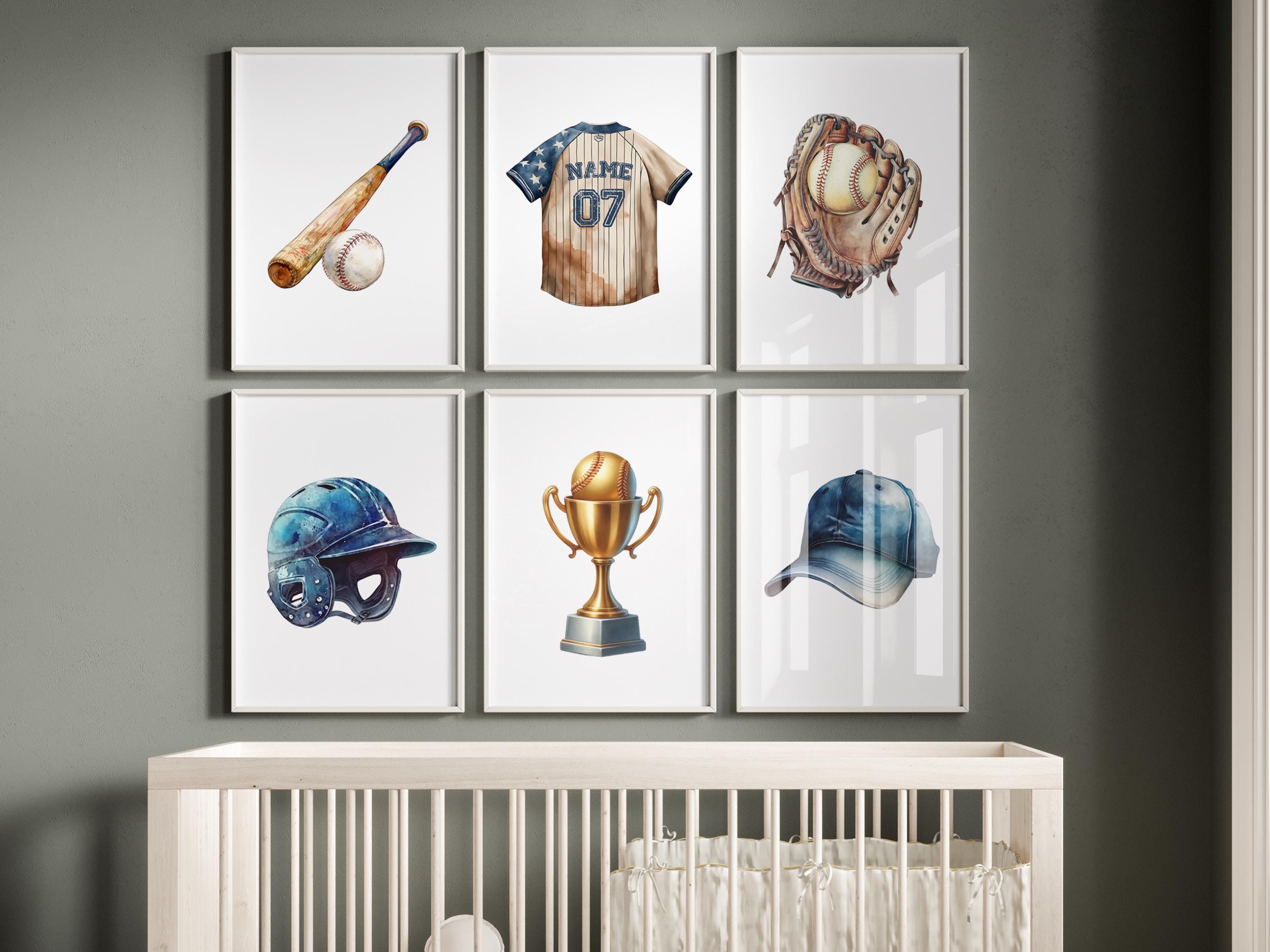 Custom Baseball Poster, Personalized Baseball Jersey, Baseball Print ...