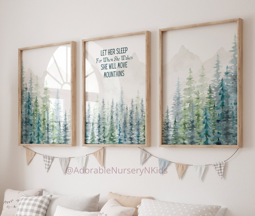 Tree Nursery Decor, Adventure Theme Nursery, Forest Nursery Prints ...