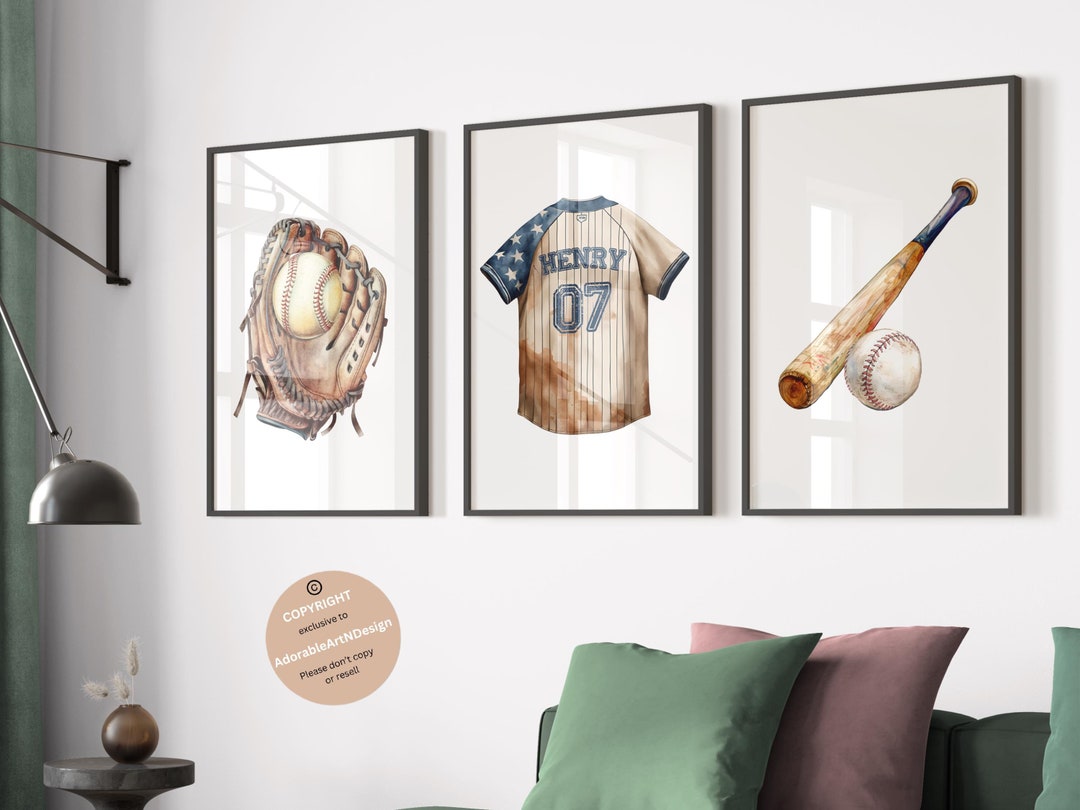 Personalized Baseball Jersey, Custom Baseball Poster, Baseball Print ...