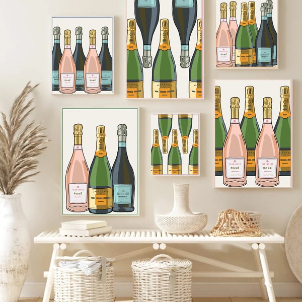 Champagne Art - Etsy