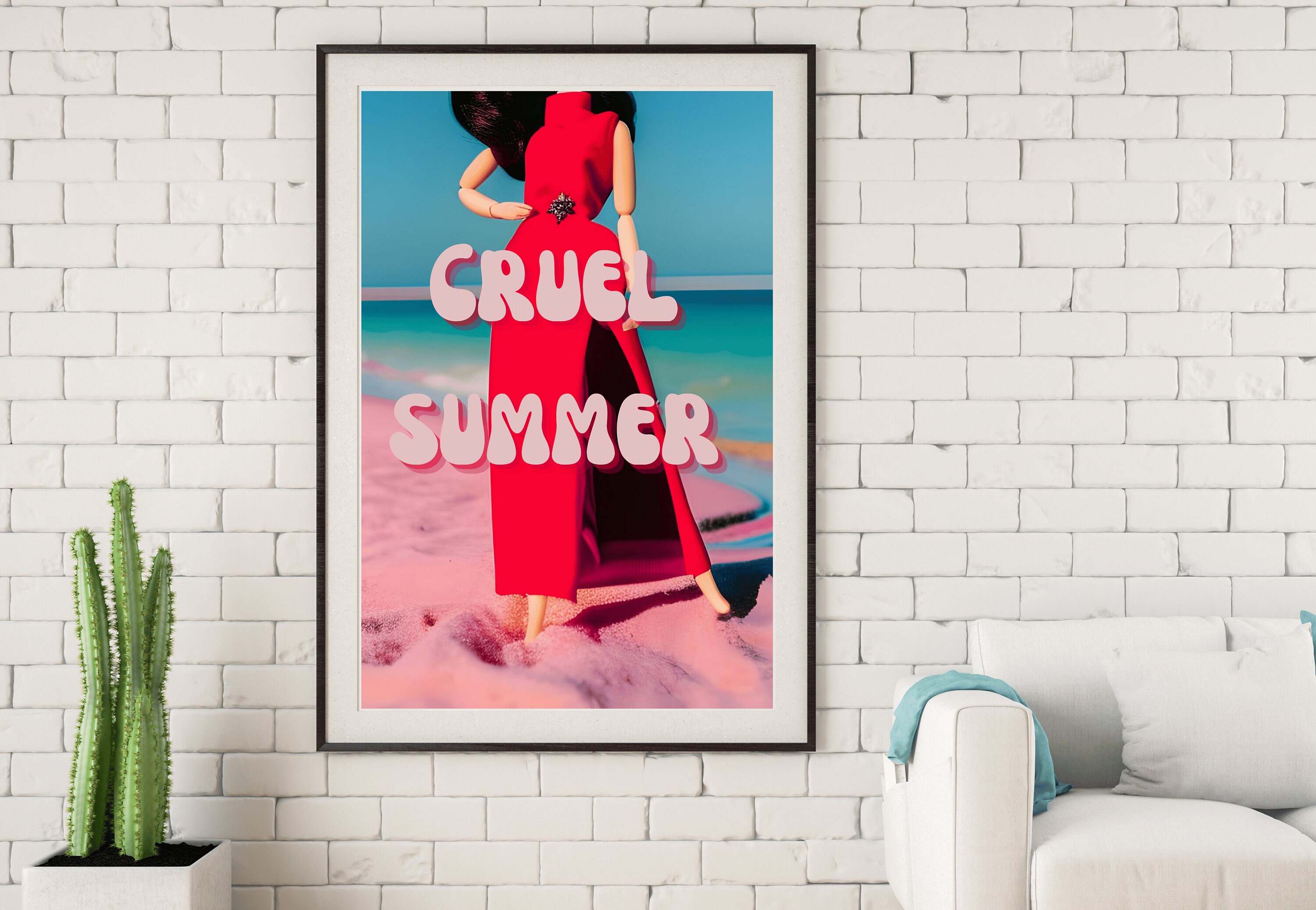 Cruel Summer Fashion Doll Beach Barbie Red Dress Red Summertime Art ...