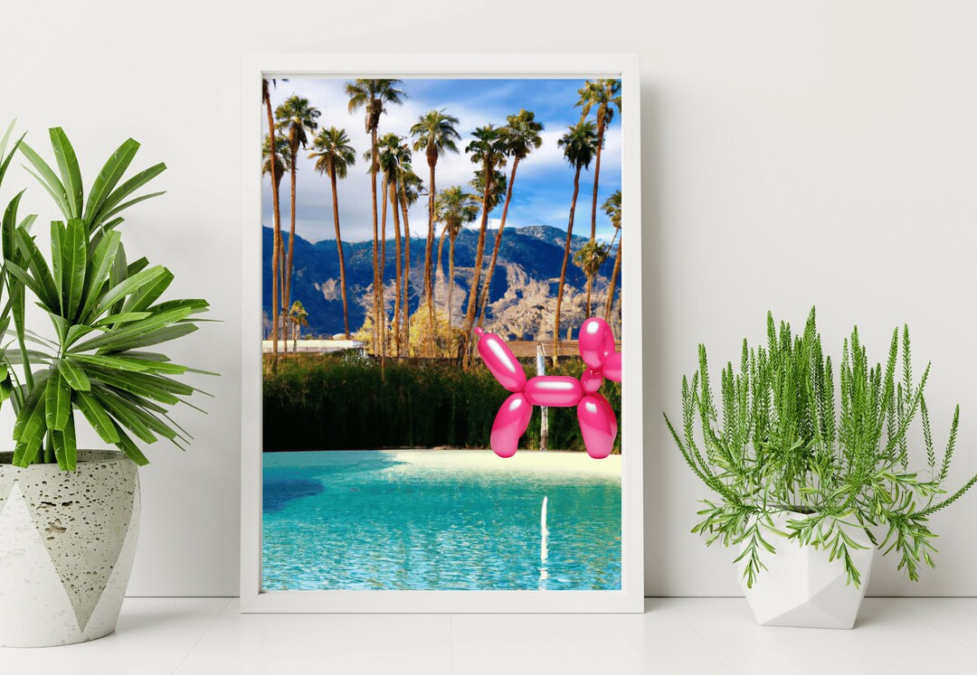 Palm Springs Surrealism Balloon Art at Pool digital Download Print. One ...