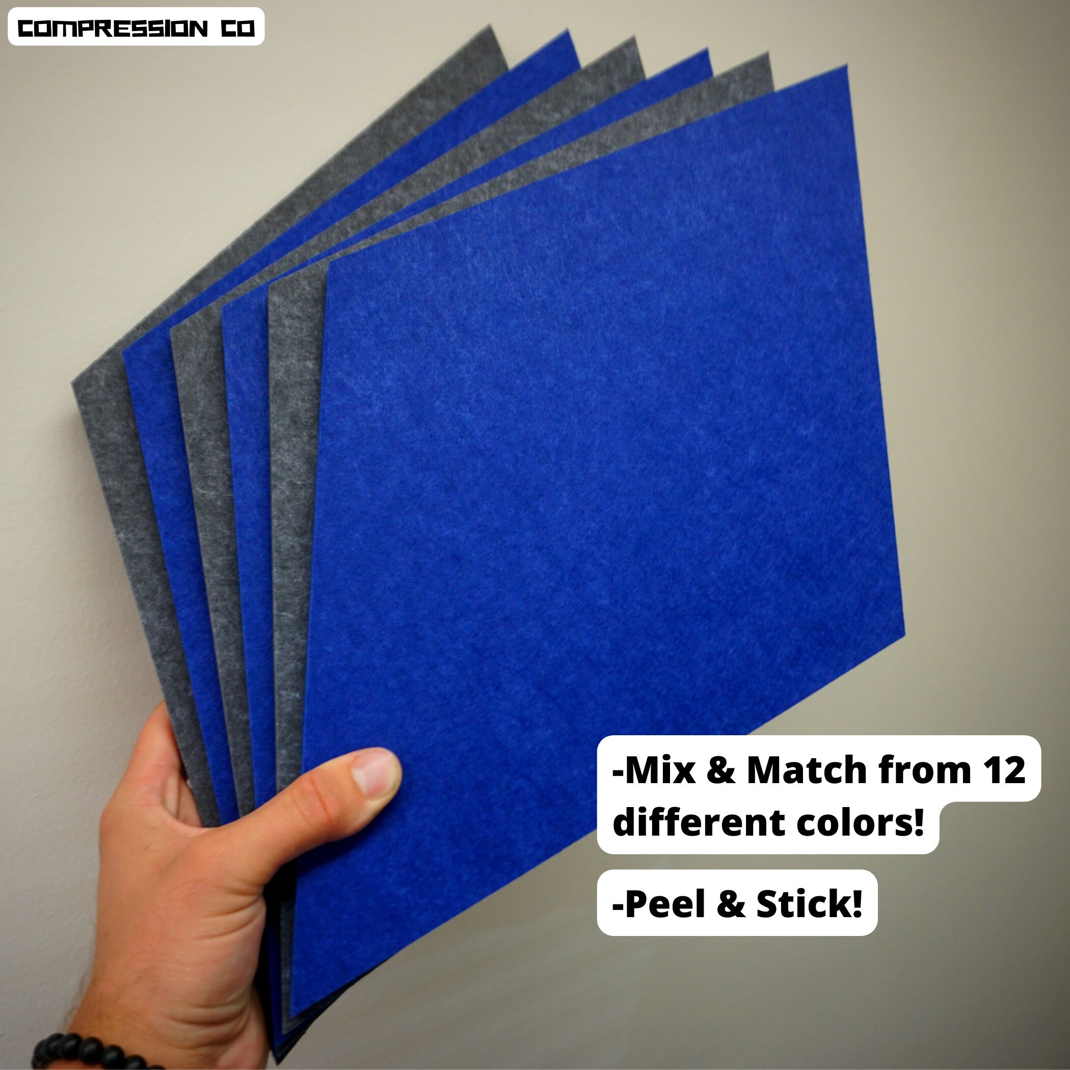 Acoustic Diamond Tile Adhesive Backed Sound Compression Panel Wall Tile ...