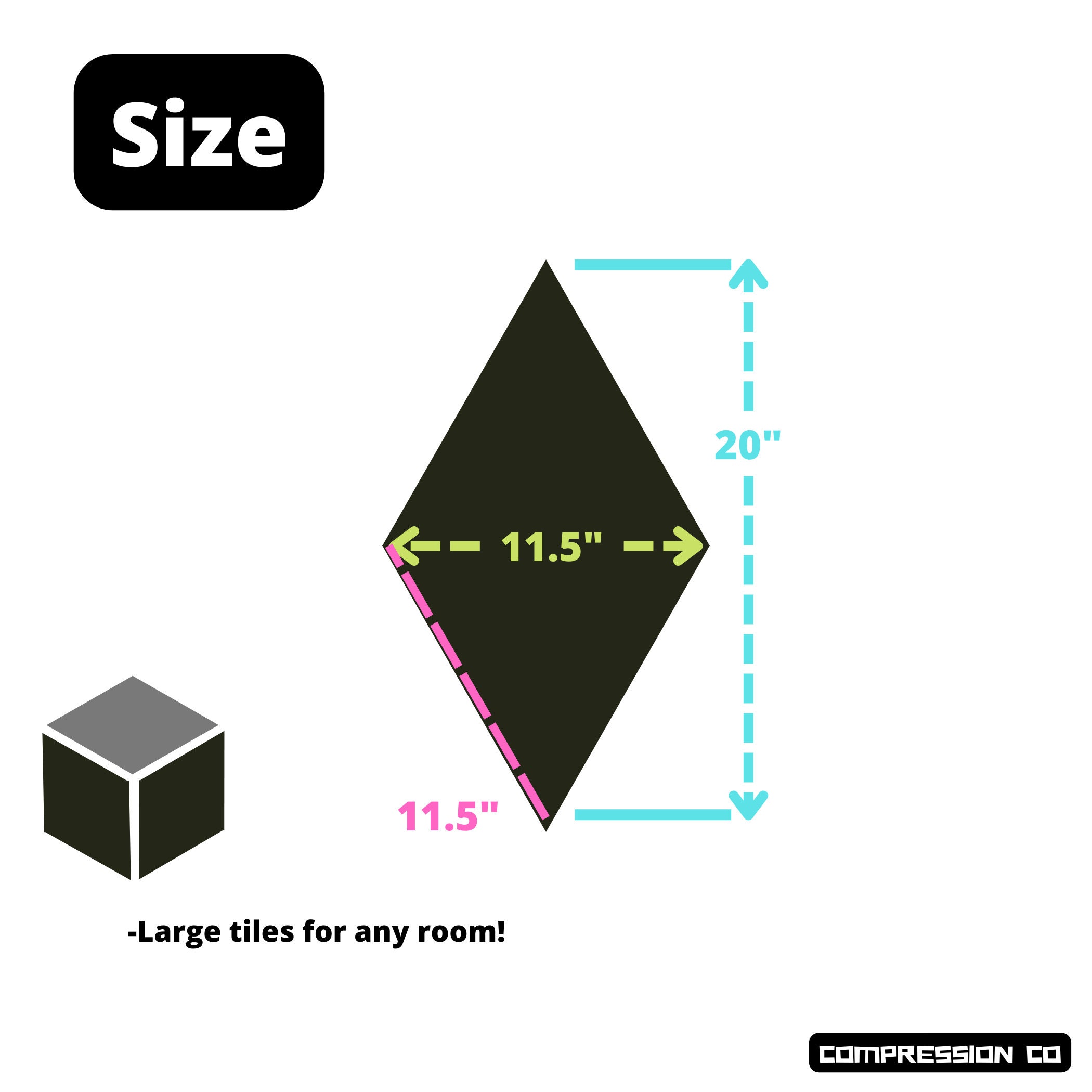 Acoustic Diamond Tile Adhesive Backed Sound Compression Panel Wall Tile ...