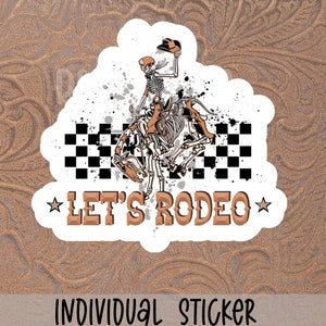 Let's Rodeo Sticker, Water Bottle Sticker, Country Western Laptop ...
