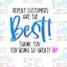 Thank You Repeat Customer Sticker, Packaging Sticker, Mailing Supplies ...