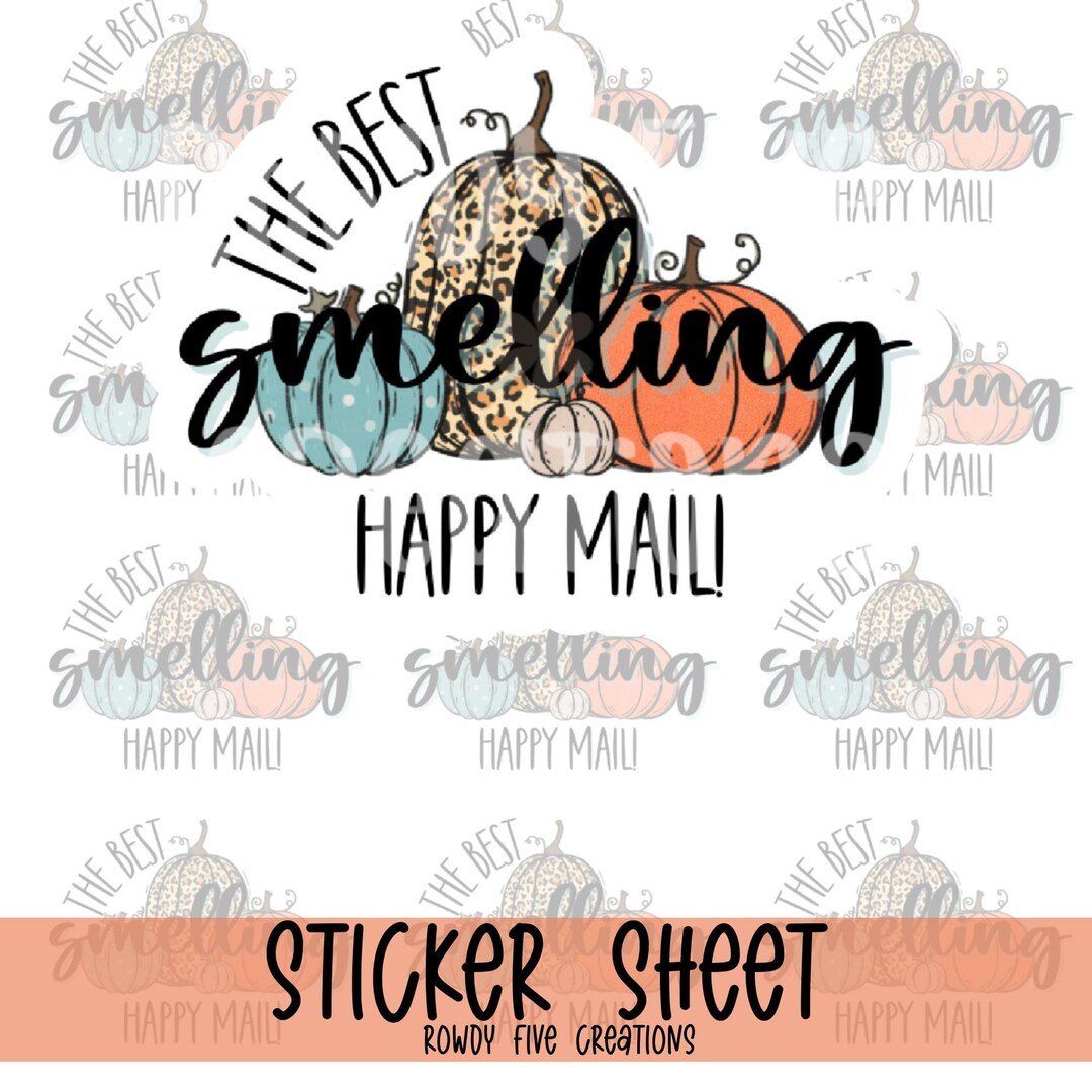 The Best Smelling Happy Mail Stickers, Fall Pumpkin Stickers, Autumn ...