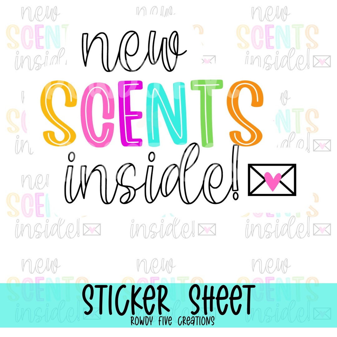 New Scents Inside Sticker Sheet, New Wax Melts Sticker, Candle ...