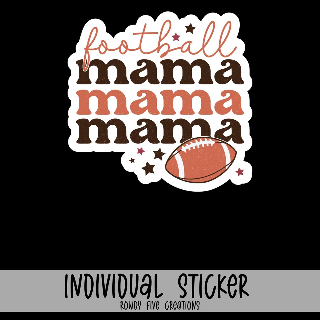 Football Mama Sticker, Football Mom Sticker, Water Bottle Sticker ...