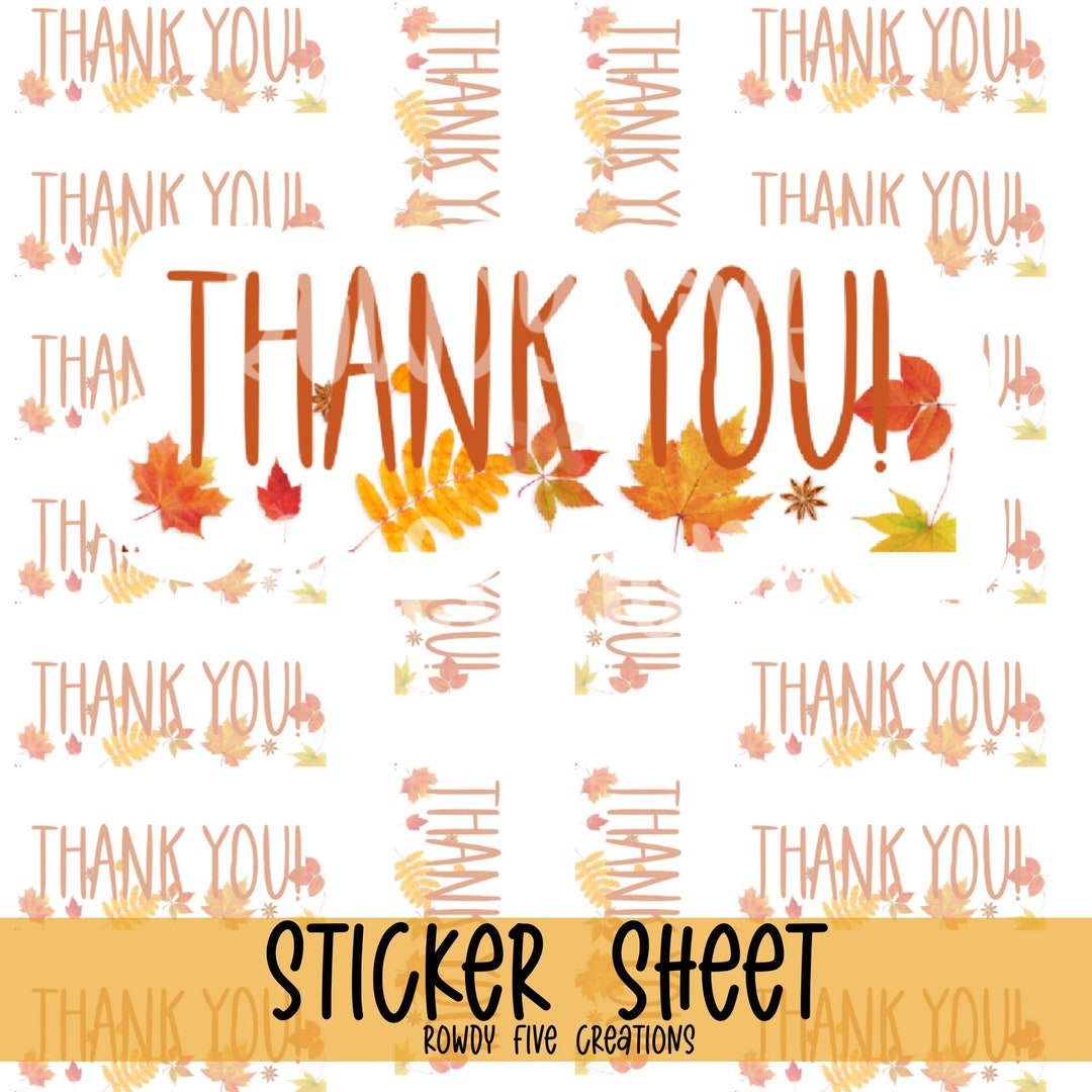 Thank You Fall Stickers, Happy Mail Stickers, Small Business Packaging ...