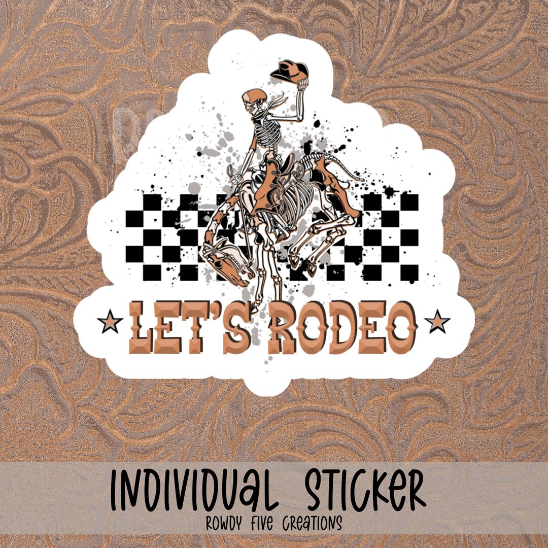 Let's Rodeo Sticker, Water Bottle Sticker, Country Western Laptop ...