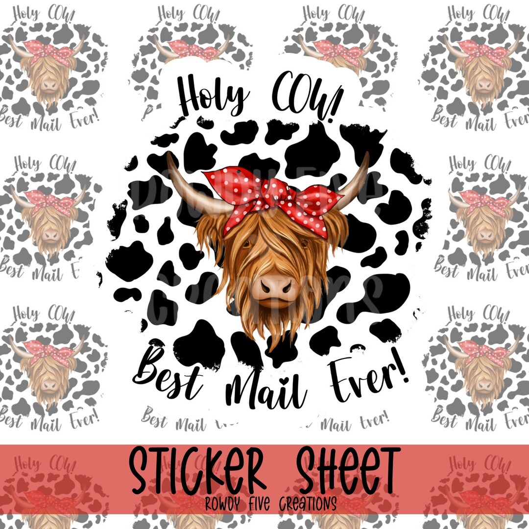 Holy Cow Best Mail Ever, Happy Mail Stickers, Thank You for Shopping ...
