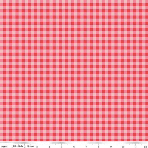 Pink Gingham Fabric - Etsy