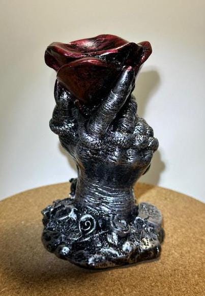 Witch Hand With Red Rose Sphere Holder, Witch, Rose Sphere Stand - Etsy