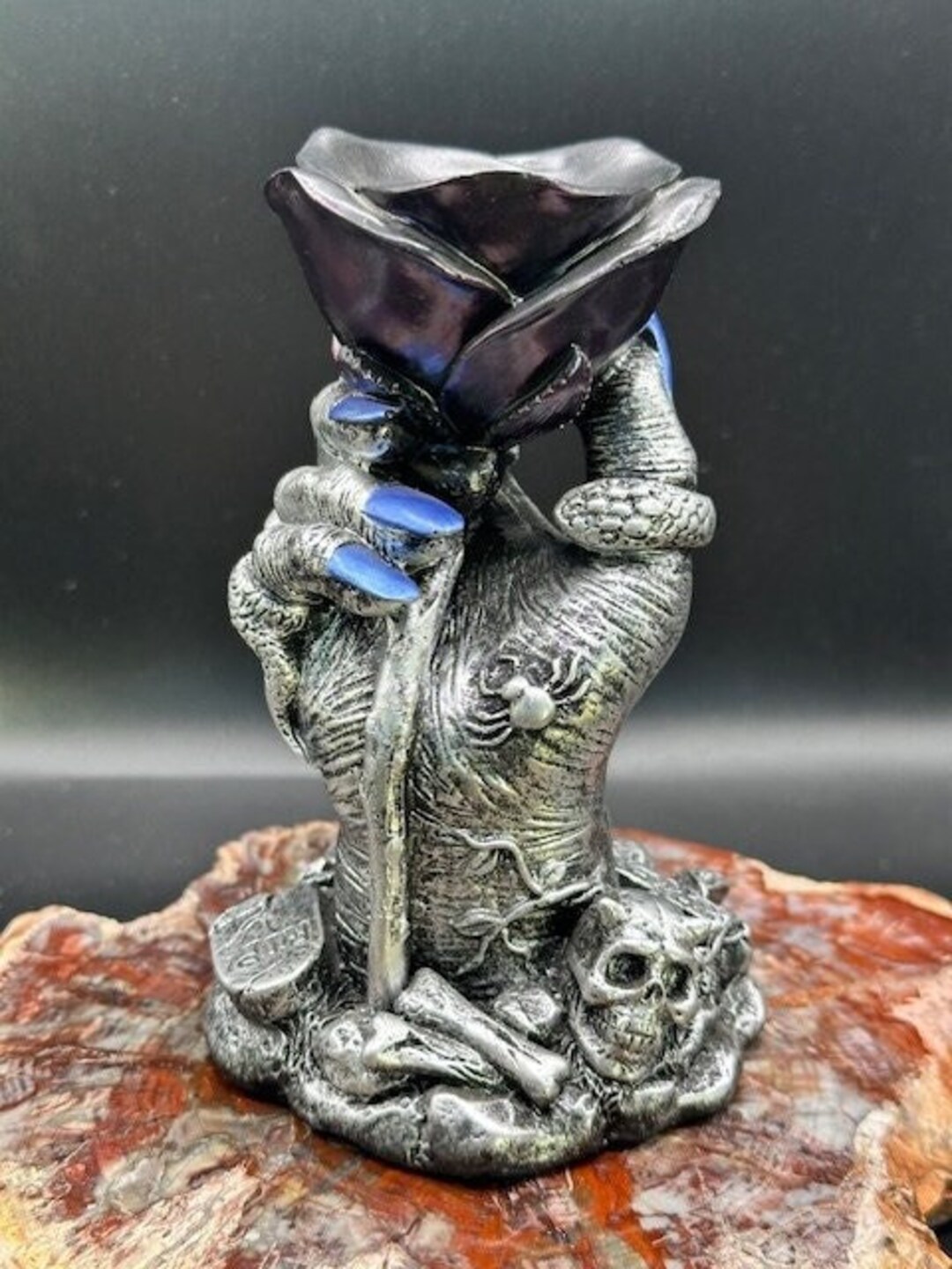 Witch Hand With Black Rose Sphere Holder, Witch, Rose Sphere Stand - Etsy