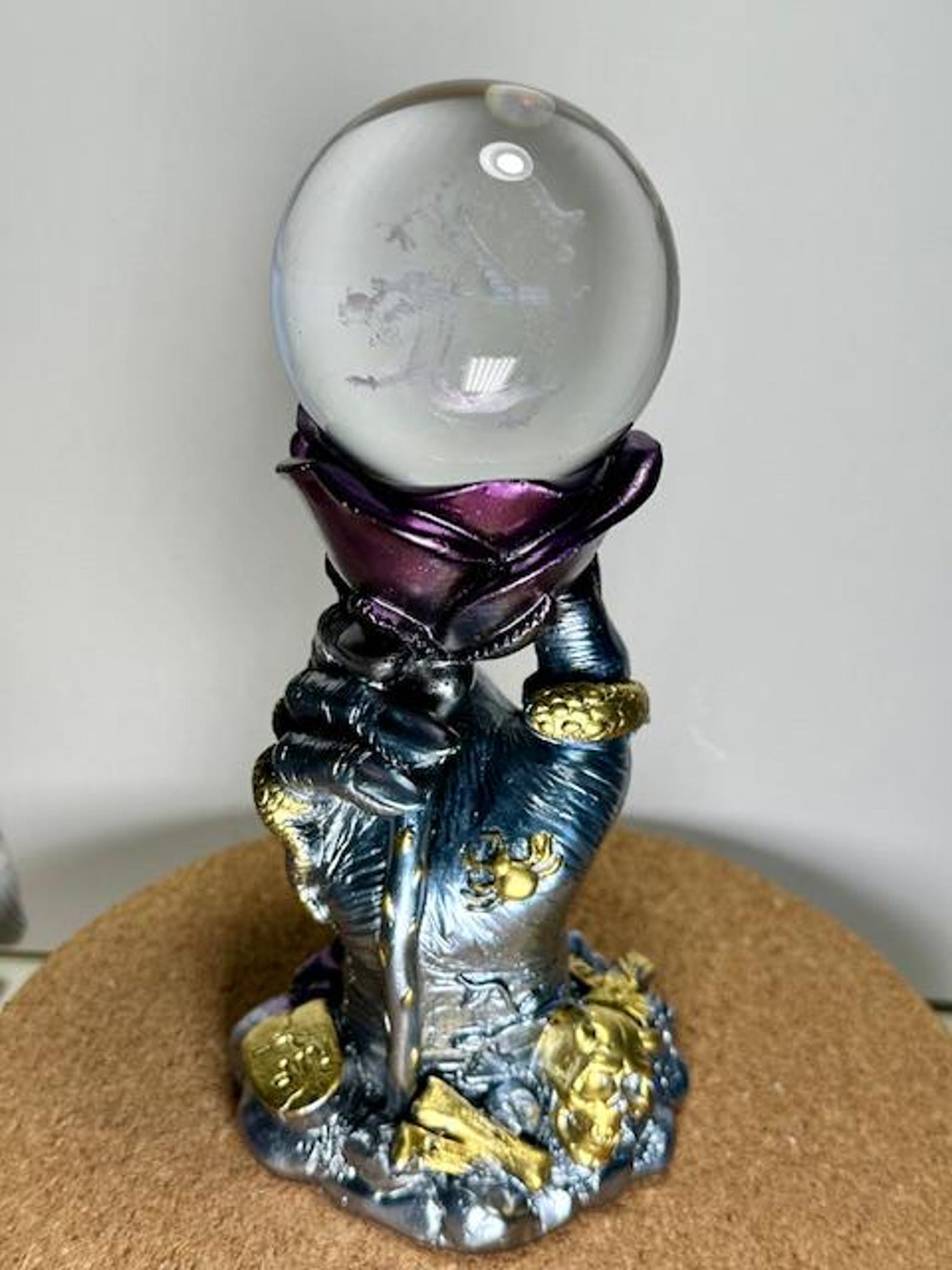 Witch Hand With Purple Rose Sphere Holder, Witch, Rose Sphere Stand - Etsy