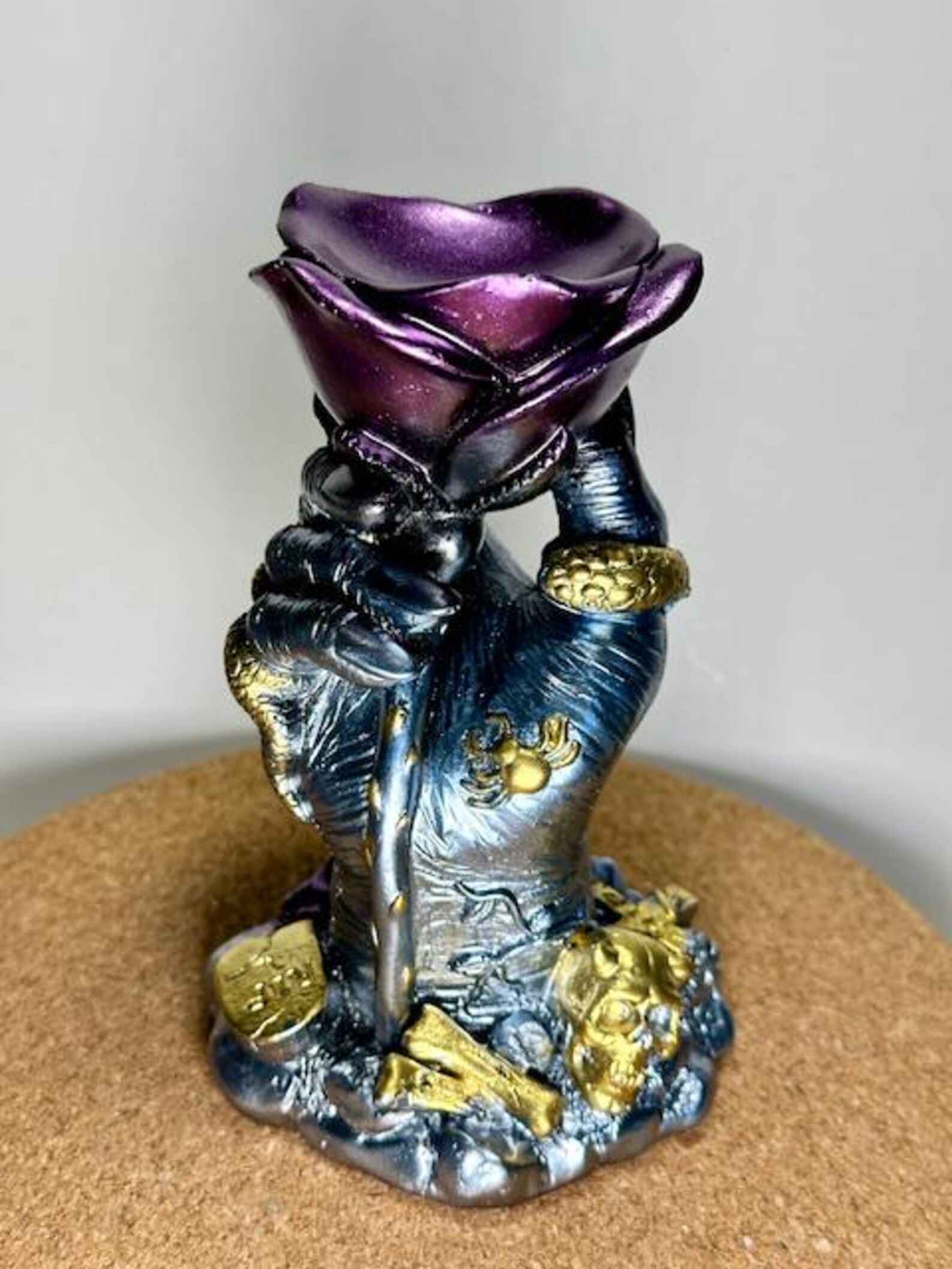 Witch Hand With Purple Rose Sphere Holder, Witch, Rose Sphere Stand - Etsy