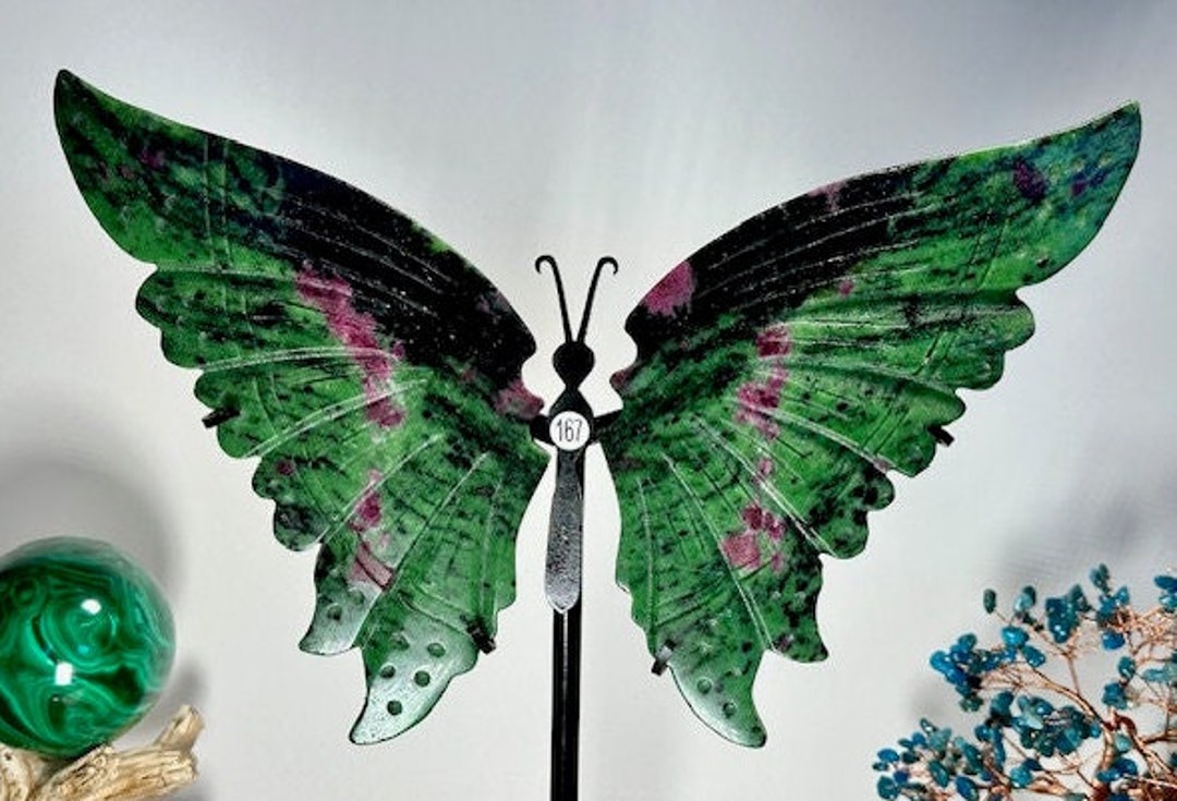 UV Reactive Large Sparkly Ruby Zoisite Butterfly Wings, Butterfly - Etsy
