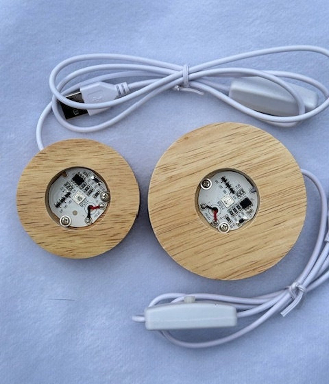 Wood LED Color Changing Light Stands, Multi Color Sphere Light Stands ...