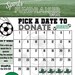Editable Soccer Calendar Fundraiser Template | Clear the Board ...