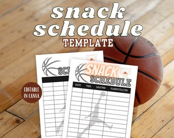 Editable Soccer Snack Sign up Sheet, Game Day Schedule Canva Template ...