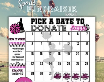 Editable Soccer Calendar Fundraiser Template | Clear the Board ...