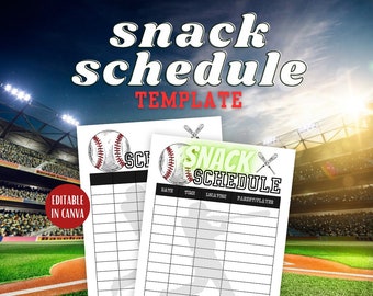 Editable Basketball Snack Sign up Sheet, Game Day Schedule Canva ...