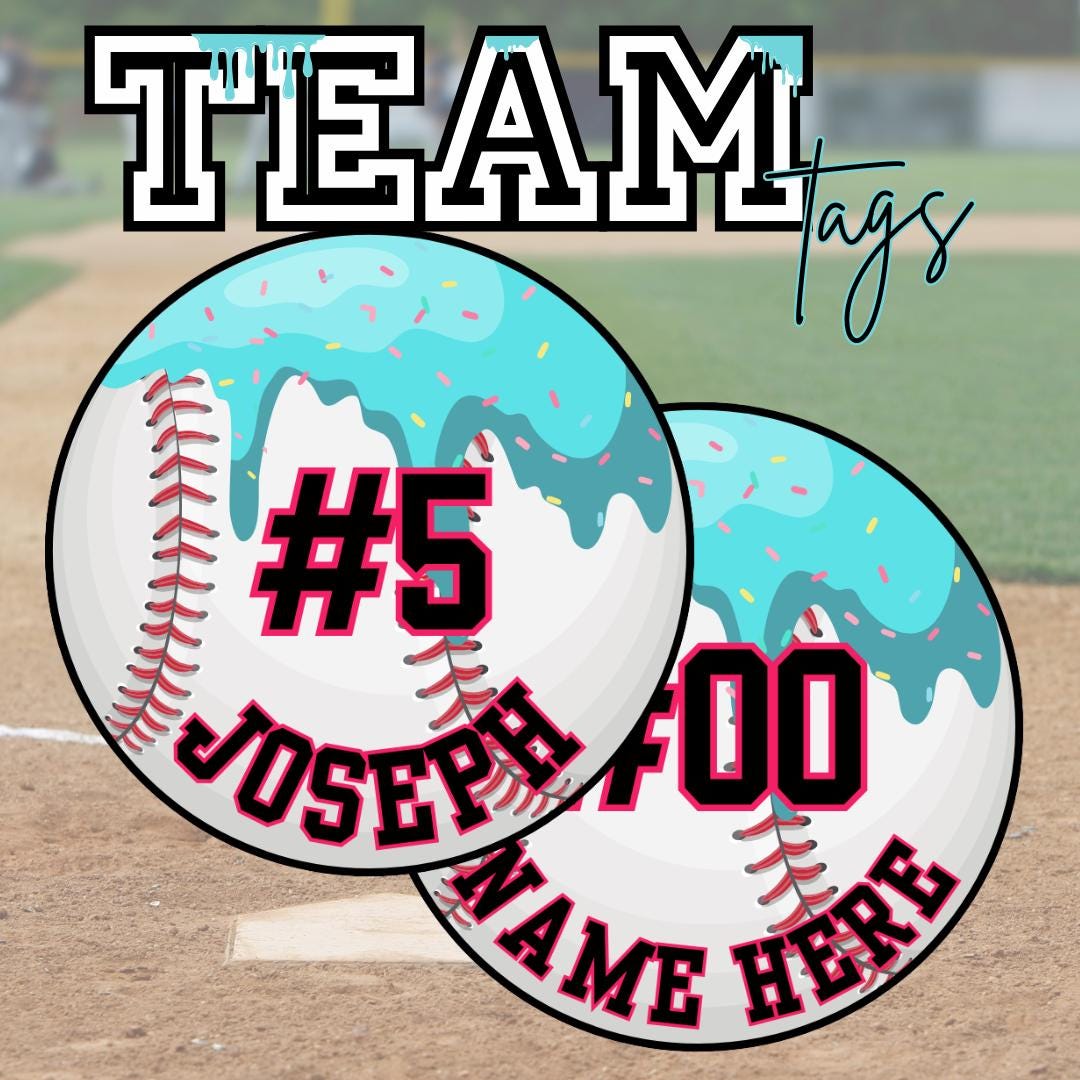 Baseball DRIP Boys Team, Custom Printable, Instant Download, Name Tags ...