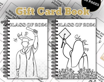 Printable College Gift Card Book, College Care Package, College Gift ...