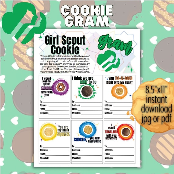 Girl Scout Cookie Box Template Little Brownie Bakers Activities
