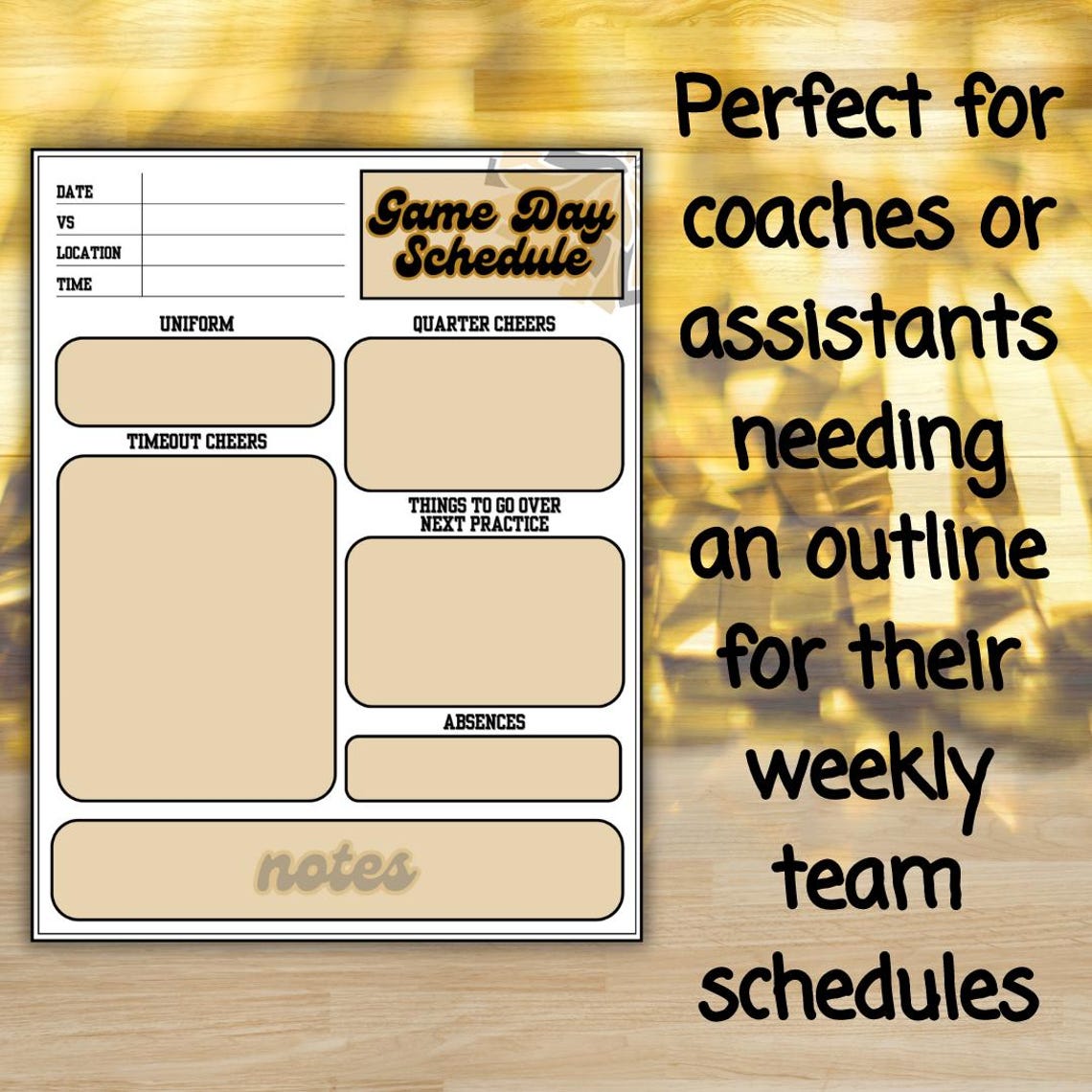 Cheer Coach Planner, Printable Cheer Planner, Cheer Season Planner ...